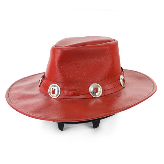 RED-CONCHO-LEATHER-HAT – Alcala's Western Wear